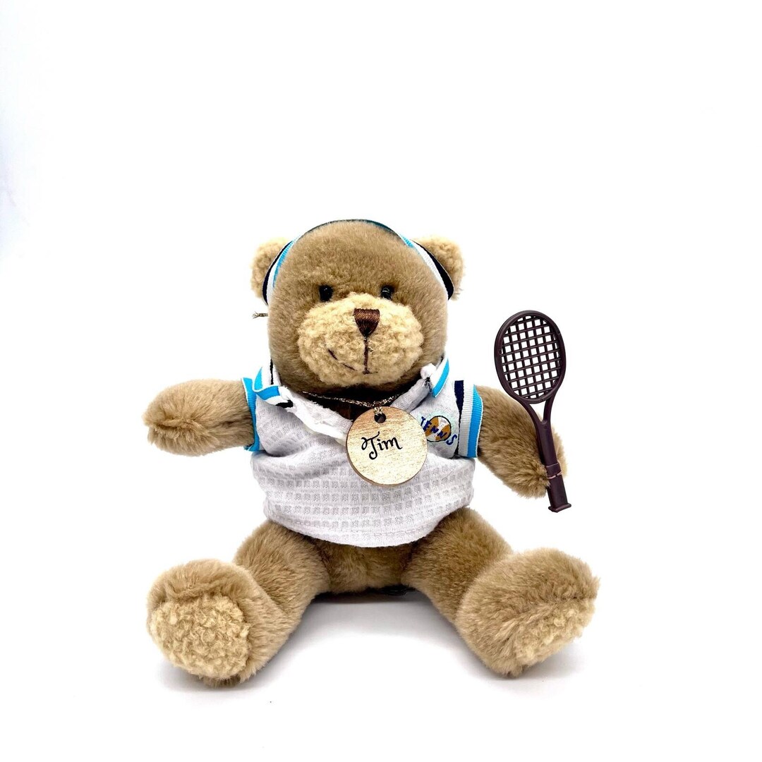 Tim the Tennis Bear Upcycled Soft Toy by Second Hugs / Teddy Bear ...