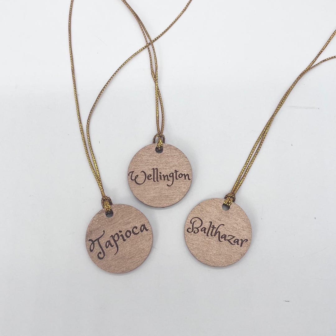 Engraved Name Tag / Name Tag/ Personalised Plushie / Golden Tag/ Second ...