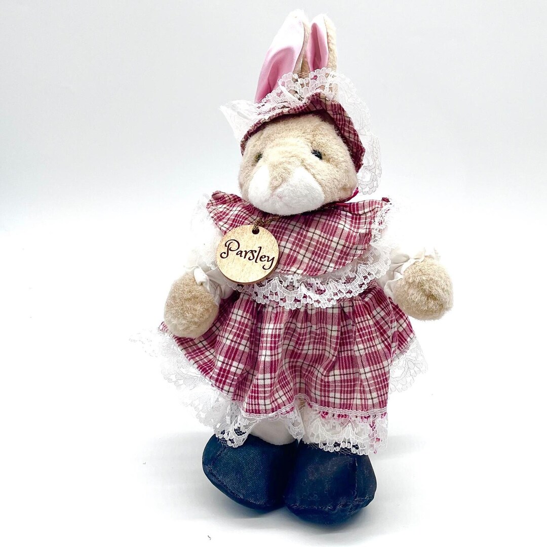 Parsley the Bunny Rabbit Upcycled Soft Toy by Second Hugs/ Pink Rabbit ...