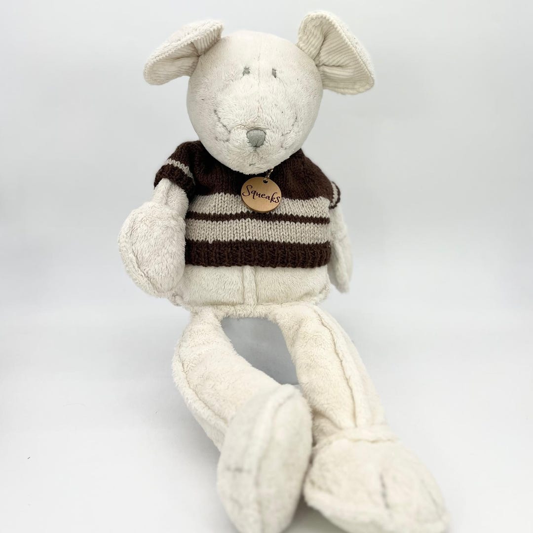 Squeaks the Mouse Upcycled Soft Toy by Second Hugs/ Mouse Soft Toy ...