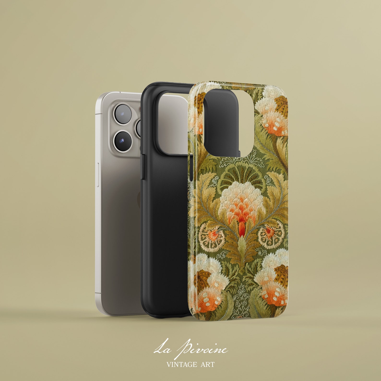 Vintage Embroidered Phone Case for Iphone, Aesthetic Floral iPhone Case ...