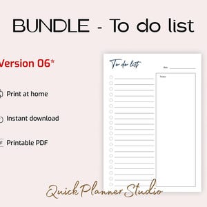 Ultimate To-do List Bundle - Minimalist Task Trackers, Productivity ...