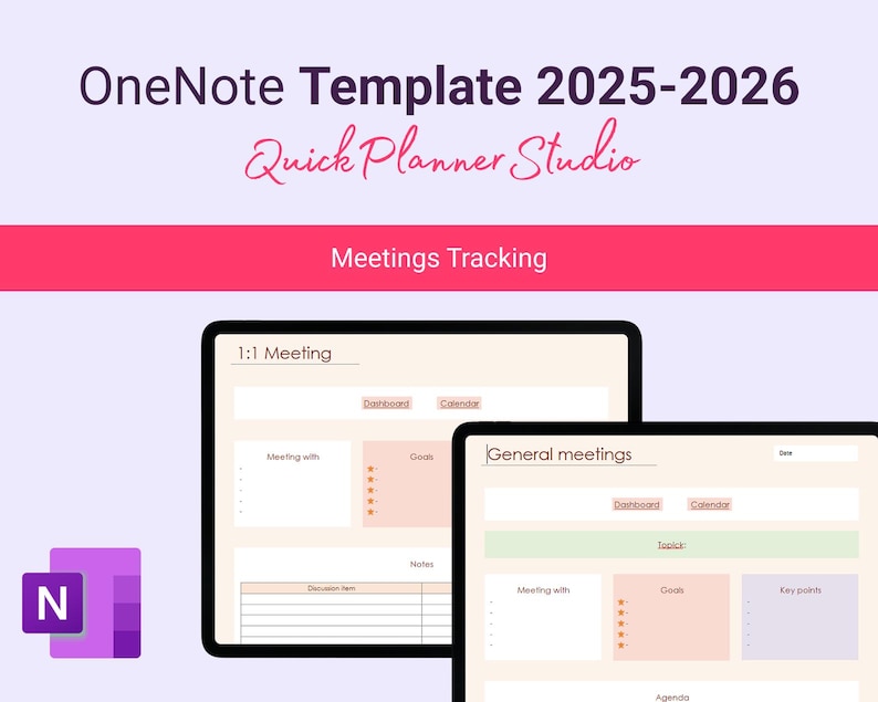 2025-2026 Onenote Planner Bundle: Minimalist Daily & Weekly (digital ...