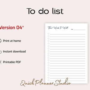 Printable Minimalist To-do List | Simple Task Tracker | Productivity ...