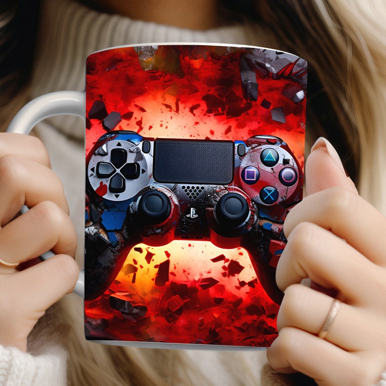 3D Game Controller Mug Wrap PNG: Sublimation Design (digital Download ...