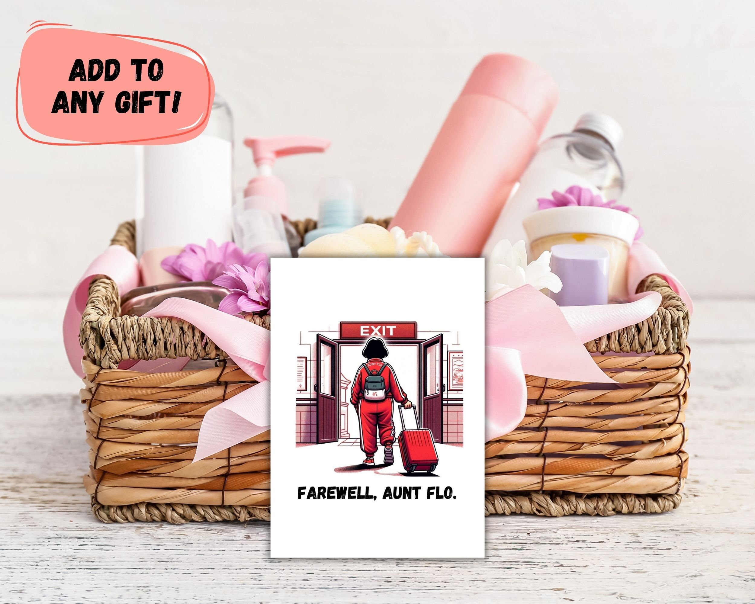 Farewell, Aunt Flo; Hysterectomy Card; Menopause Card; Funny ...