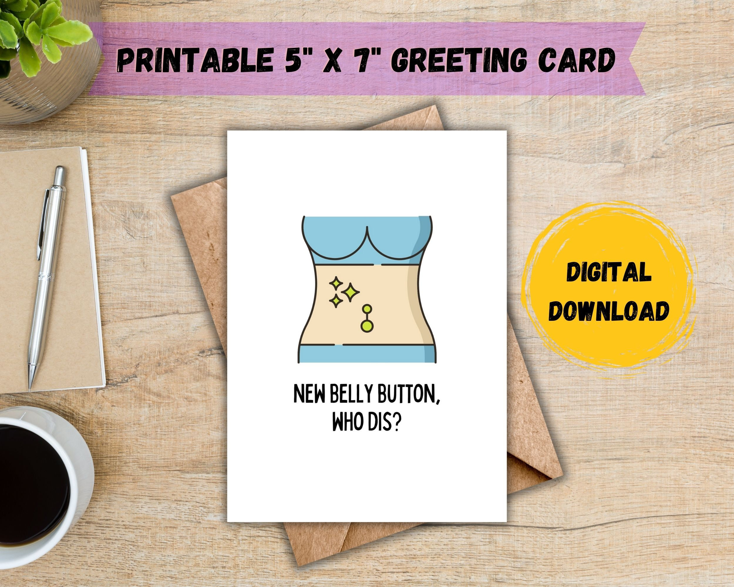 New Belly Button, Who Dis? Card; Mommy Makeover Card; Tummy Tuck Card ...