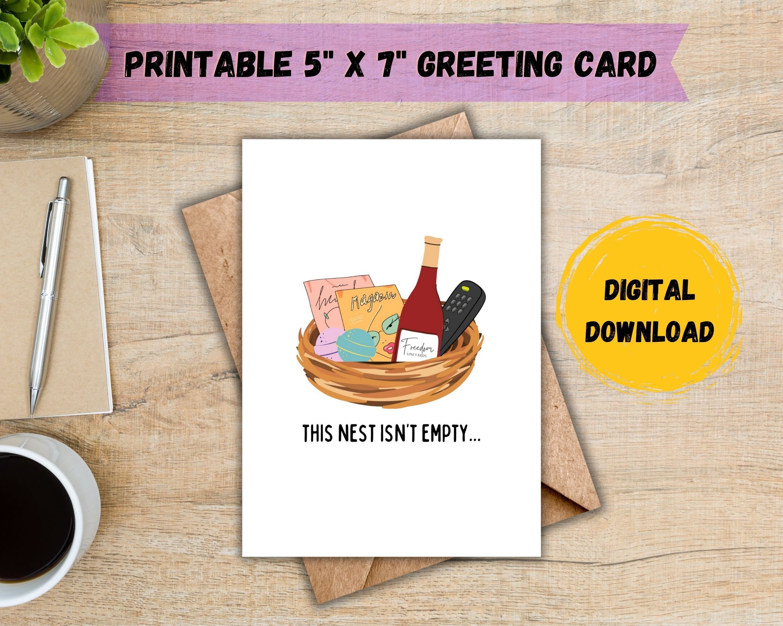 This Nest Isn't Empty Card; Empty Nest Card; Funny Empty Nest Card ...