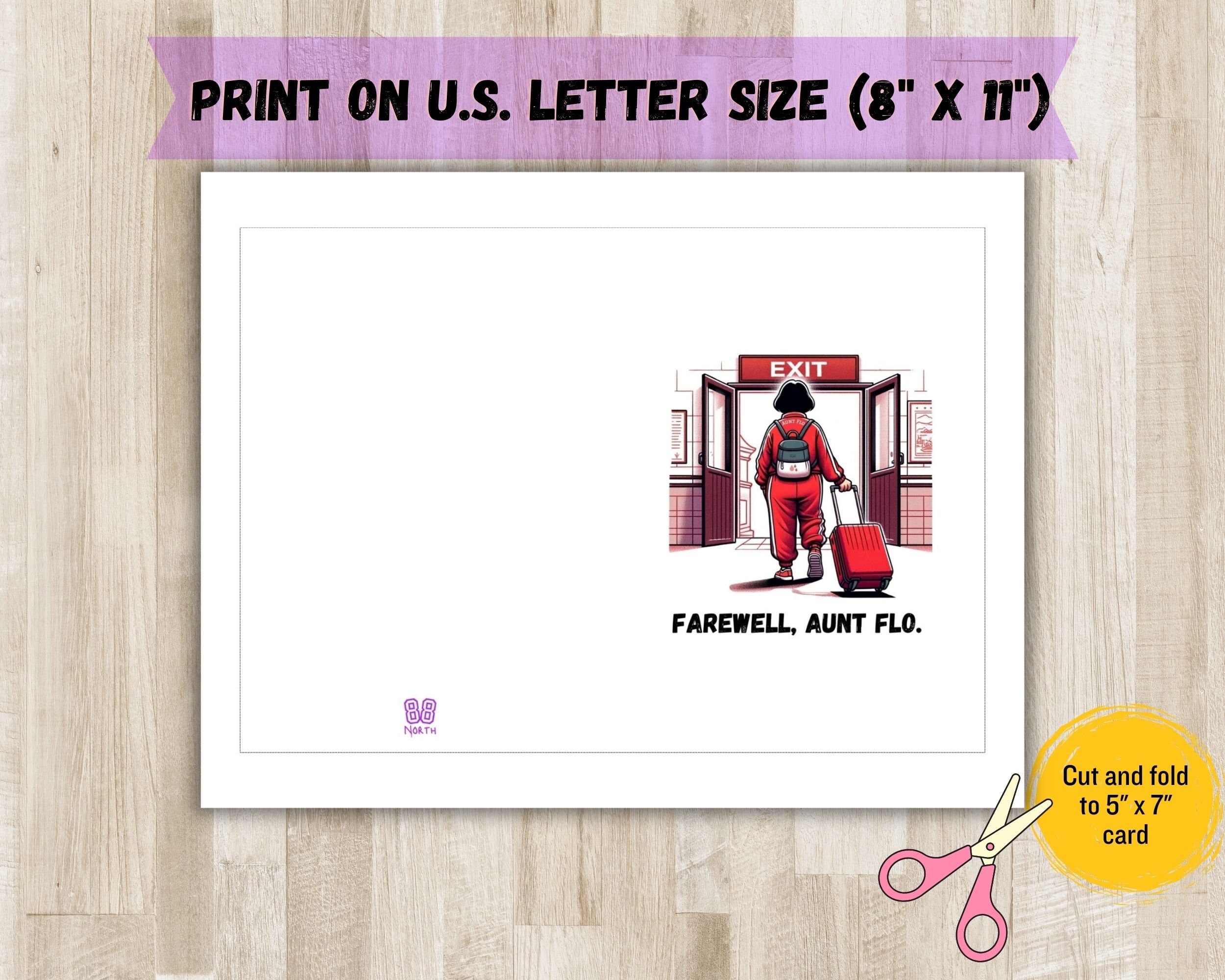 Farewell, Aunt Flo; Hysterectomy Card; Menopause Card; Funny ...