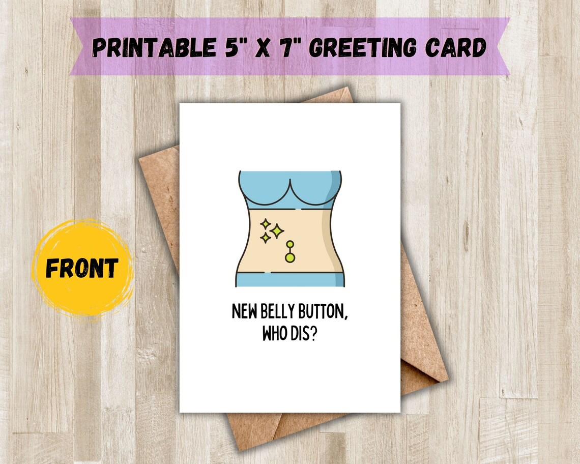 New Belly Button, Who Dis? Card; Mommy Makeover Card; Tummy Tuck Card ...