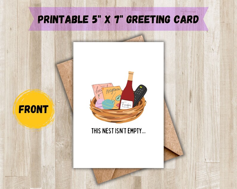 This Nest Isn't Empty Card; Empty Nest Card; Funny Empty Nest Card ...