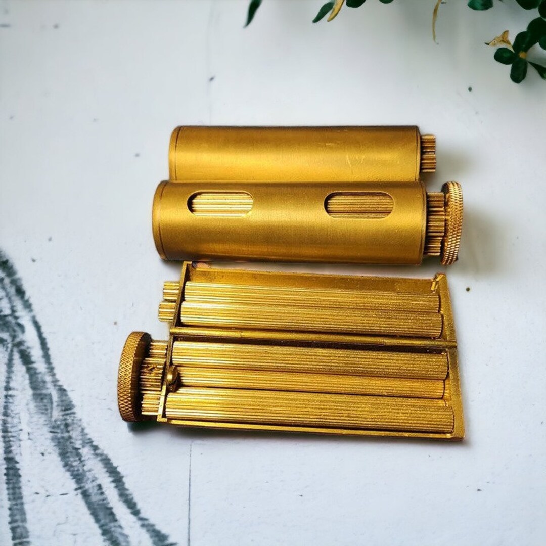 Vintage Cigarette Roller Solid Brass Rolling Machine Durable Hemp and ...