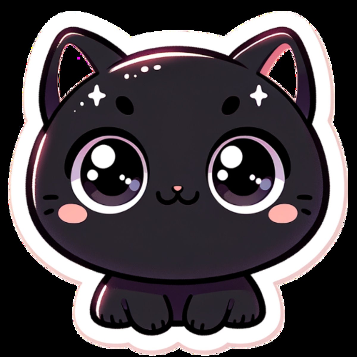 Set Stickers Cats Clipart Cute Clip Art Kawaii Kitten Cute Icons ...