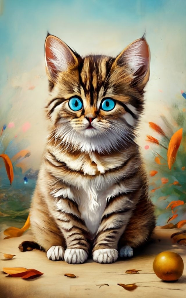 Realistic Cat Clipart - 5 High Quality JPG - Digital Download - Card ...