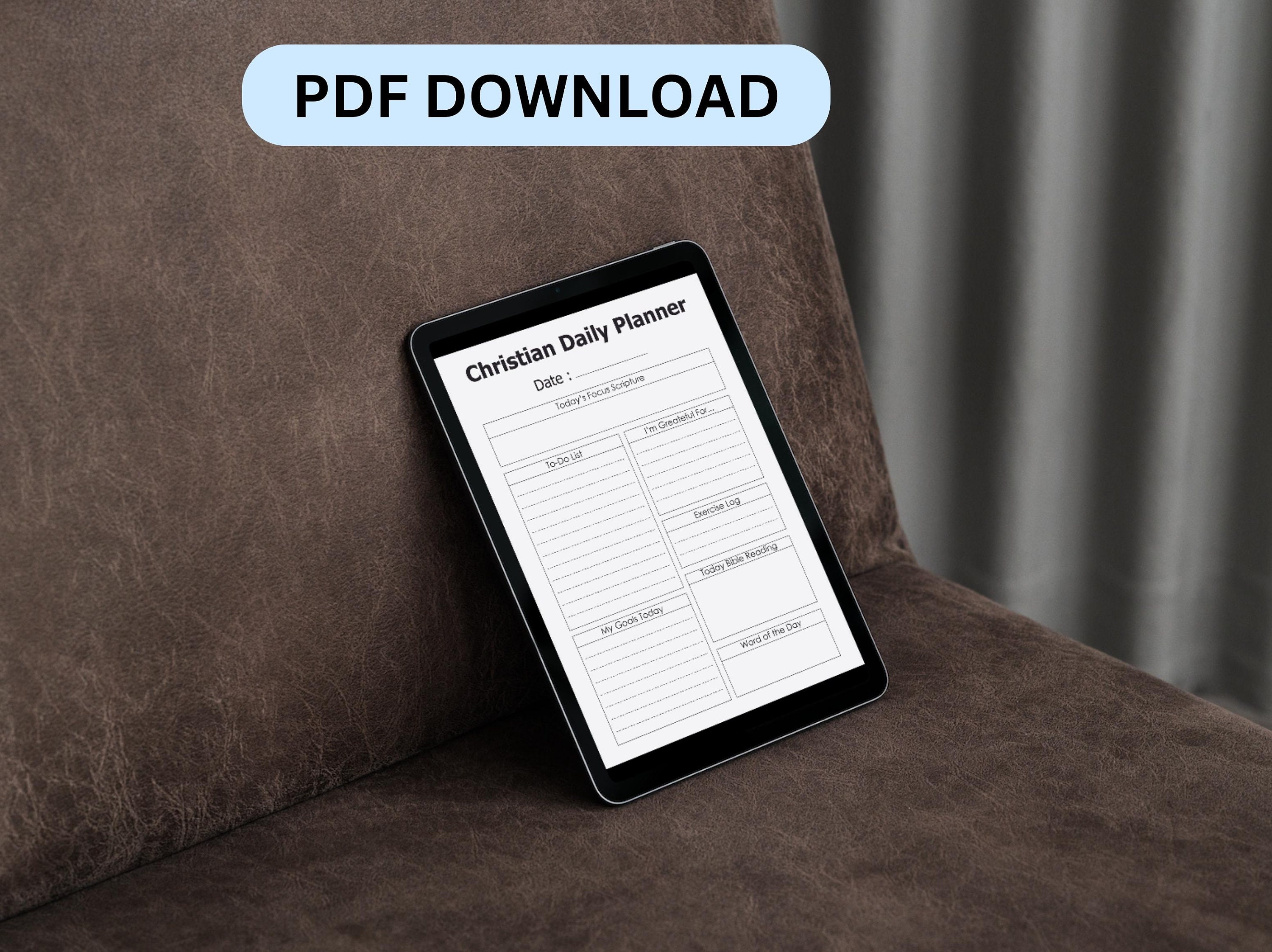 Daily Prayer Planner, Fillable Planner, Christian Daily Planner, Faith ...