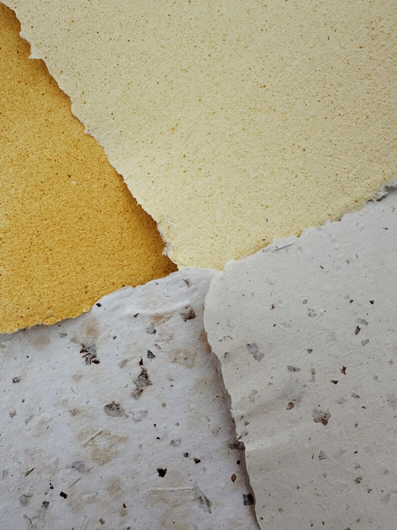 Recycled Handmade Paper | Scrapbooking Paper Set | Natural Paper ...