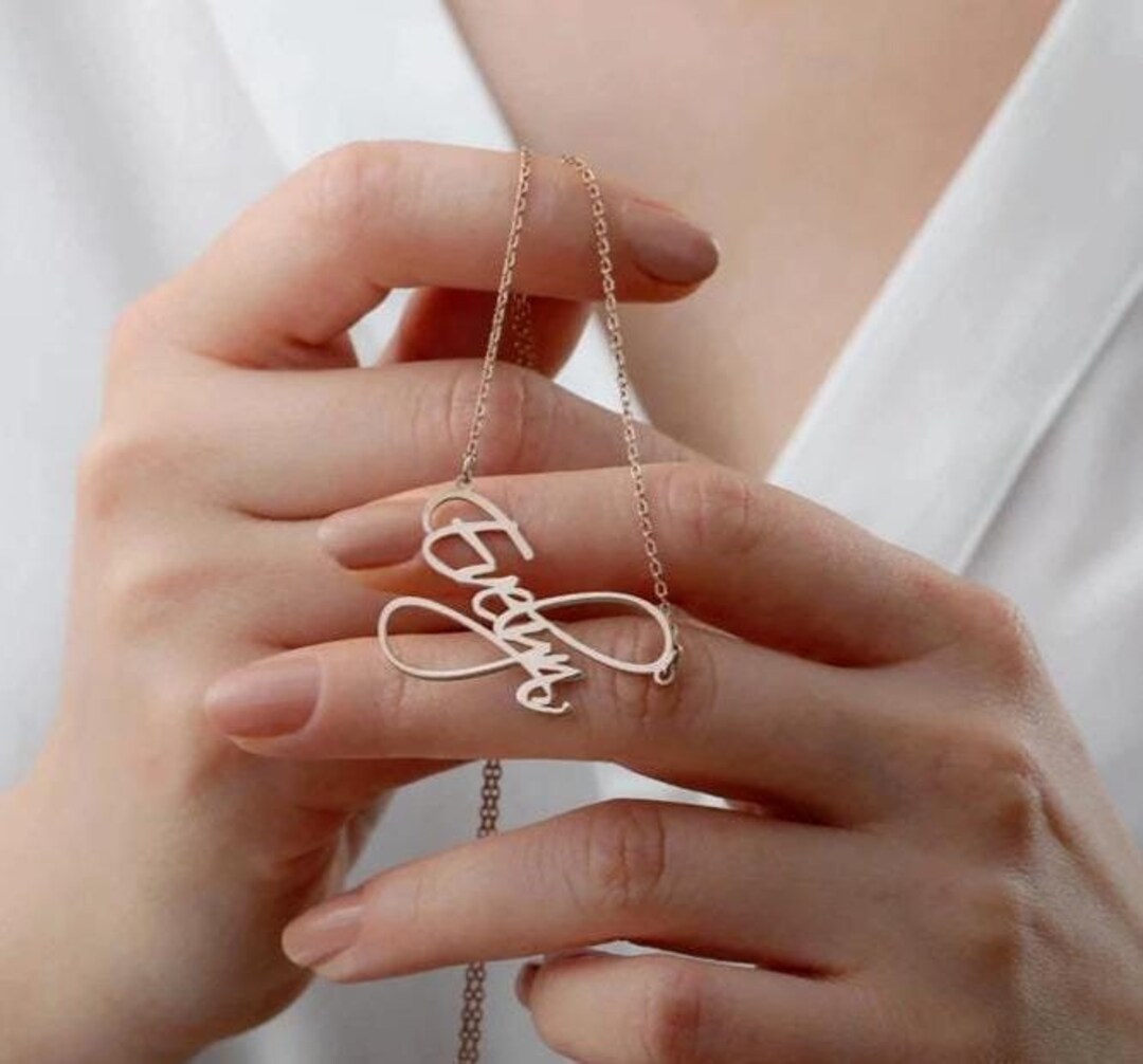 Customized Cursive Scriptina Font Style Name Necklace Women Girls Gift ...