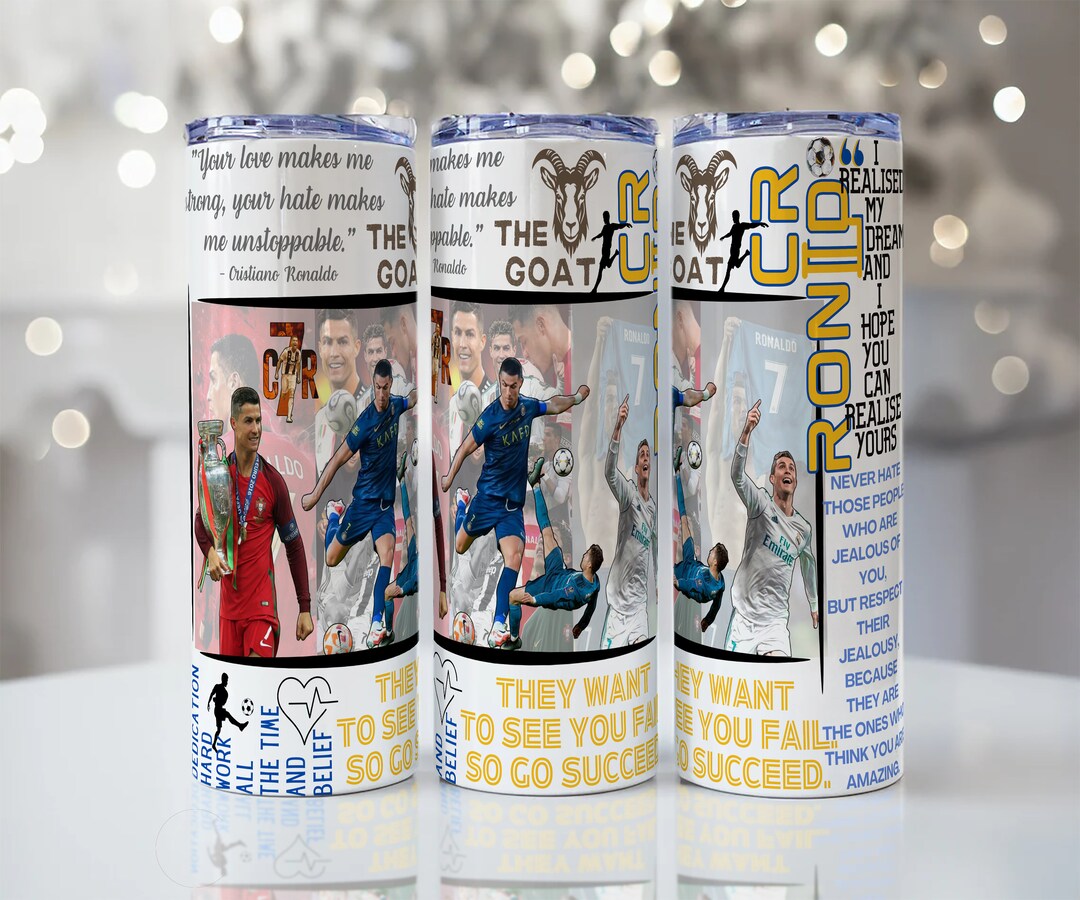 Ronaldo Cr 7 Straight & Tapered Skinny Tumbler Wrap 20 Oz Sublimation ...