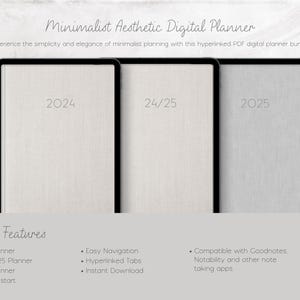 Mid Year Planner, 2024 2025 Digital Planner, Minimalist Planner ...