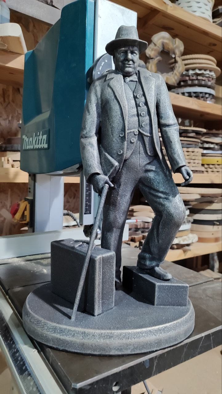 Winston Churchill Figurine Made of Wood - Etsy