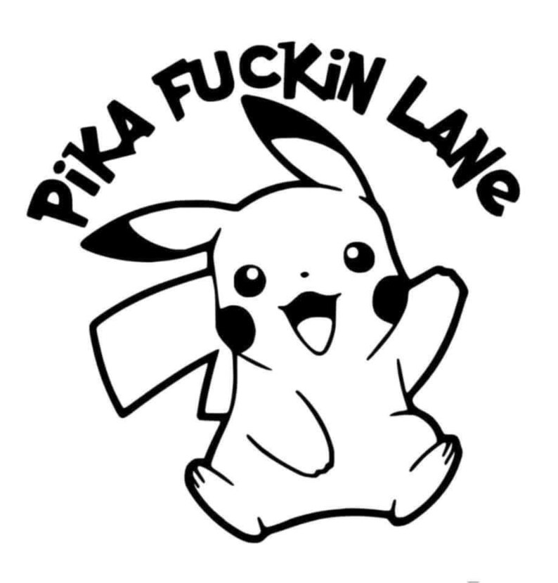 Pikachu - Pika Lane SVG File for Cricut Silhouette (digital Download ...