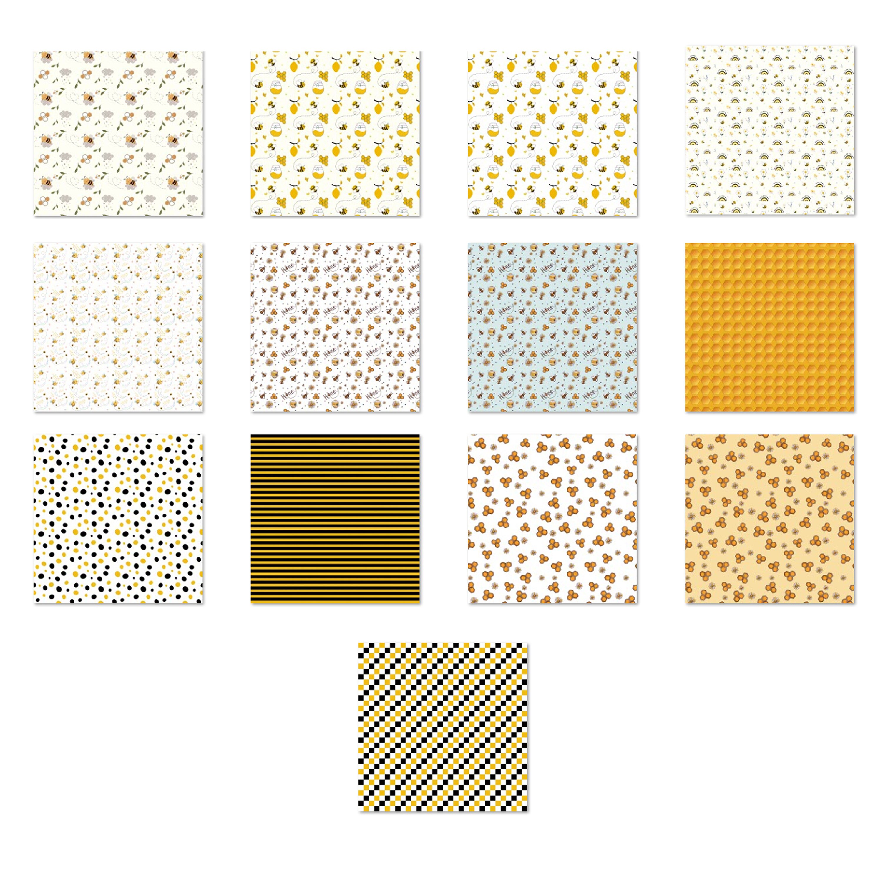 Bee Pattern Seamless Printable Textures Printable Scrapbook Paper ...