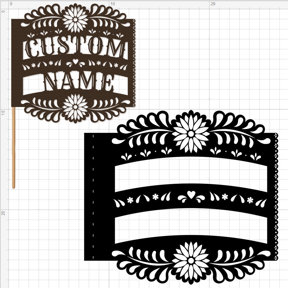 Customizable Papel Picado Banner SVG: Fiesta Flag, Mexican Party ...