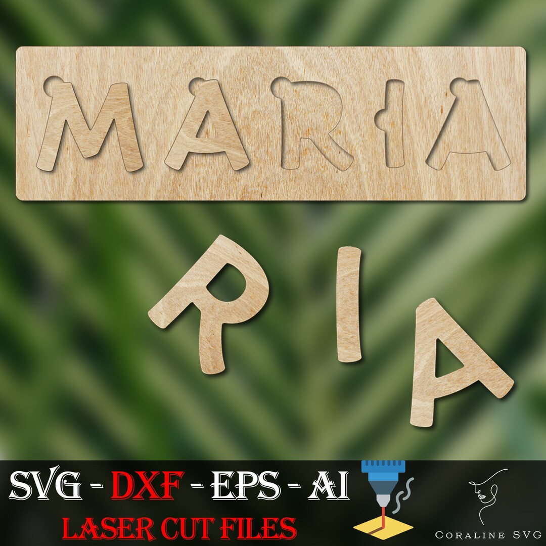 Personalized Name Puzzle Svg, Childrens & Kids Puzzle Laser Cut File ...