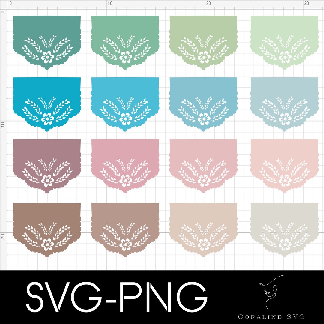 Printable Papel Picado, Same Design 16 Different Colors, Fiesta ...