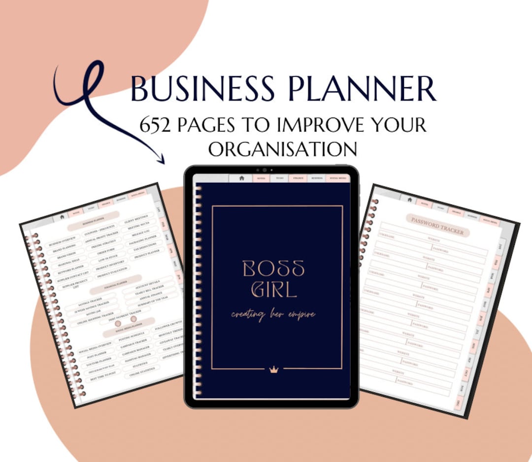 Digital Business Planner, Small Business Planner, Busy Woman Planner ...