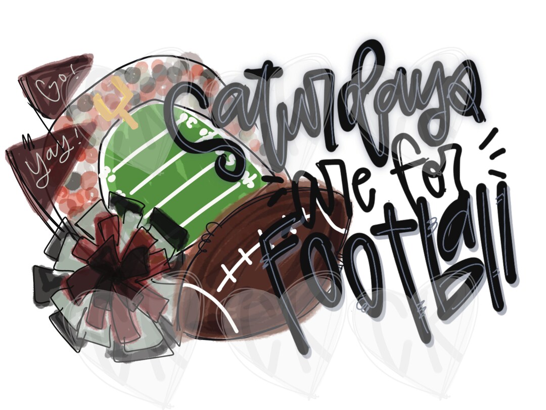 Saturdays Are for Football Team Spirit Cheer Red Black School Png ...