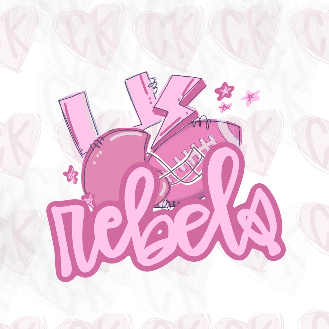 Rebels Football Team Pink Png Instant Digital Download Cute Bright ...