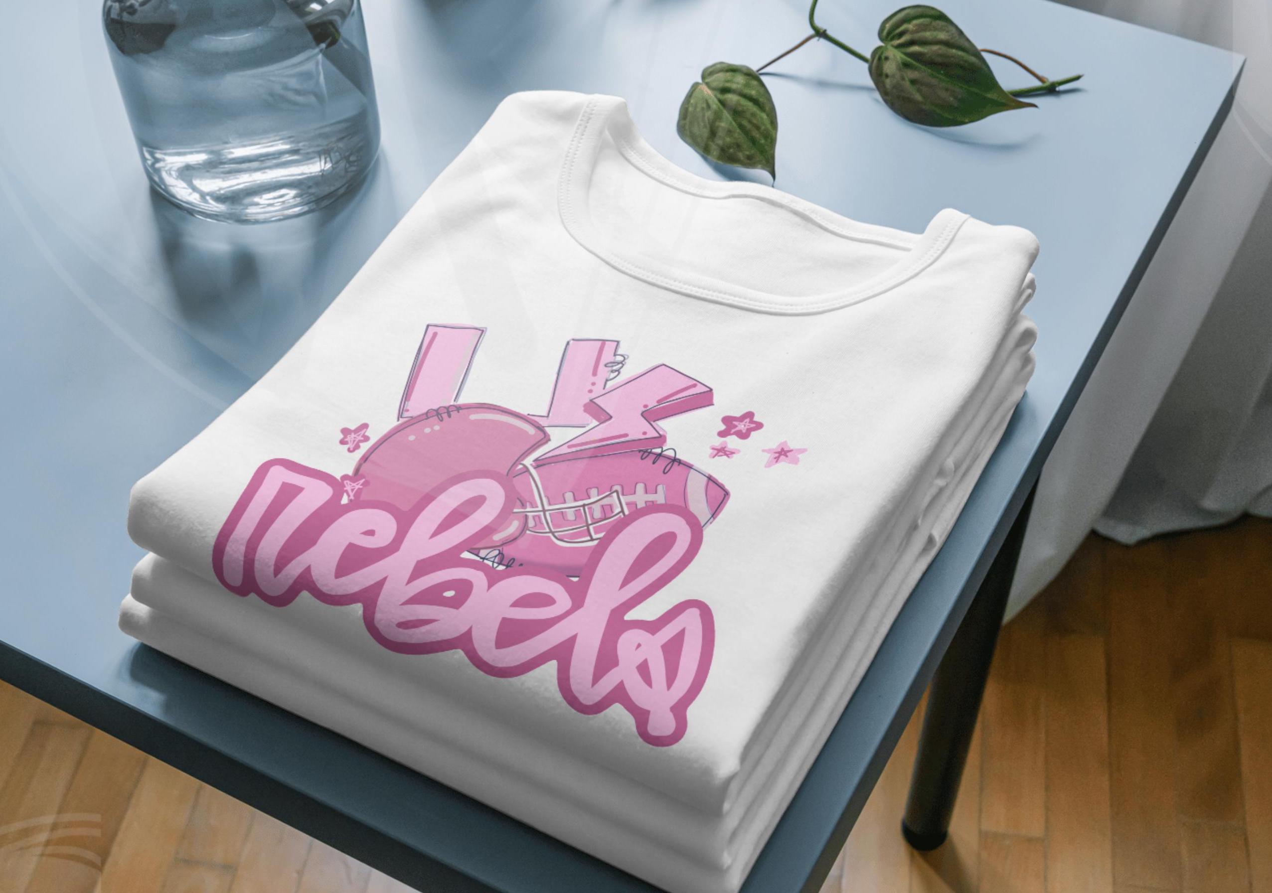 Rebels Football Team Pink Png Instant Digital Download Cute Bright ...