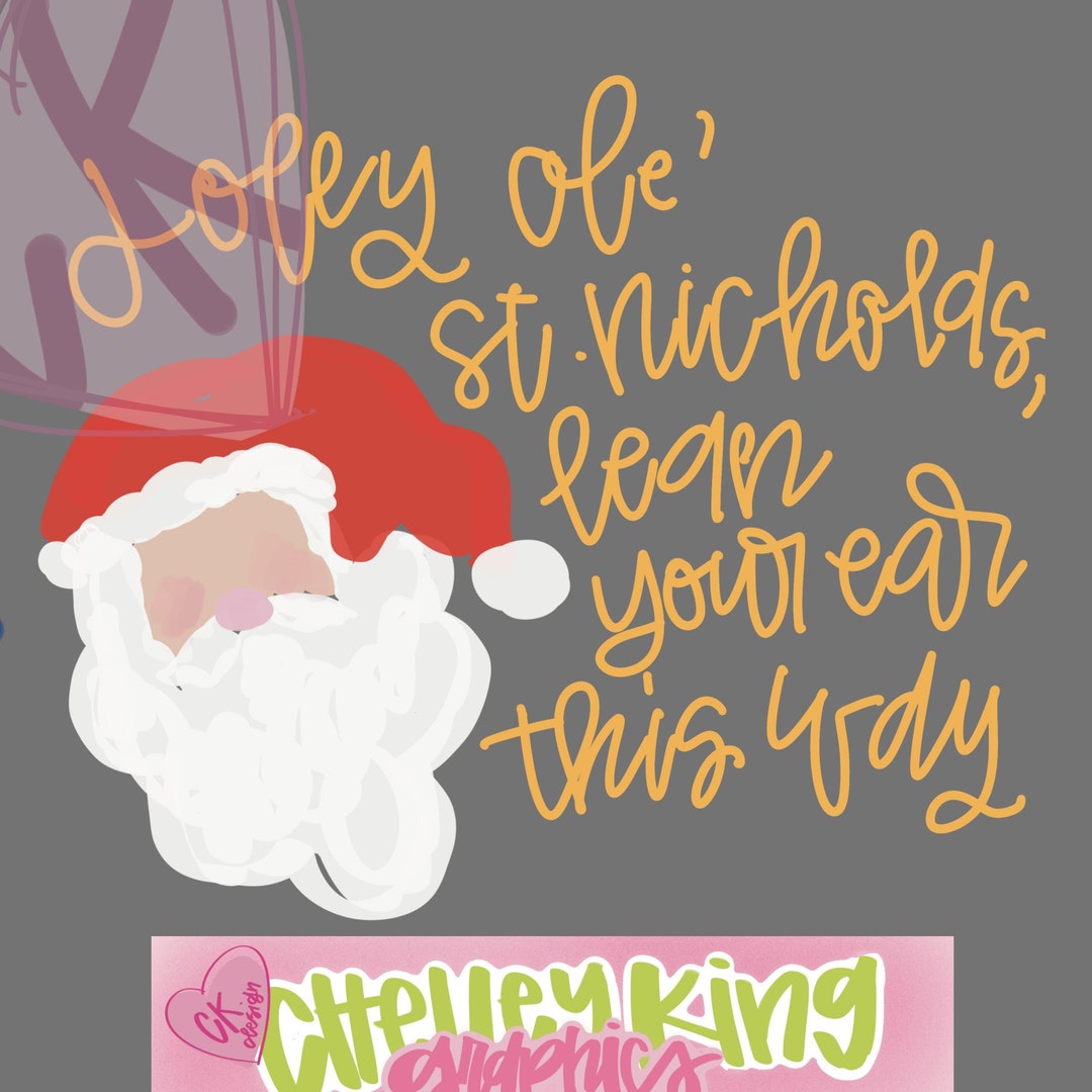 Merry Christmas Santa Claus St, Nick Jolly Festive Abstract Dtg Png ...