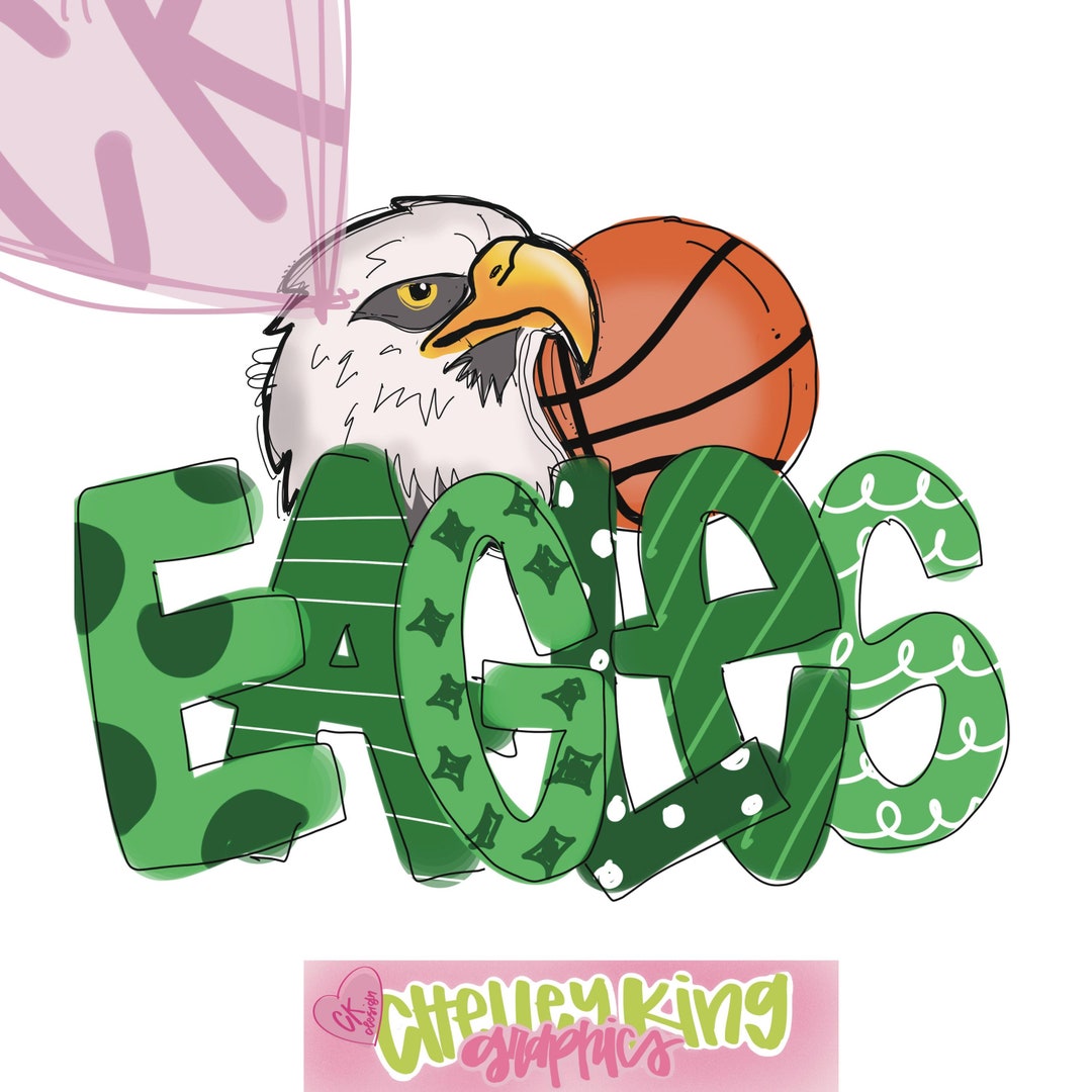 Eagles Basketball Ball Mascot Preppy Png Instant Digital Download Cute ...