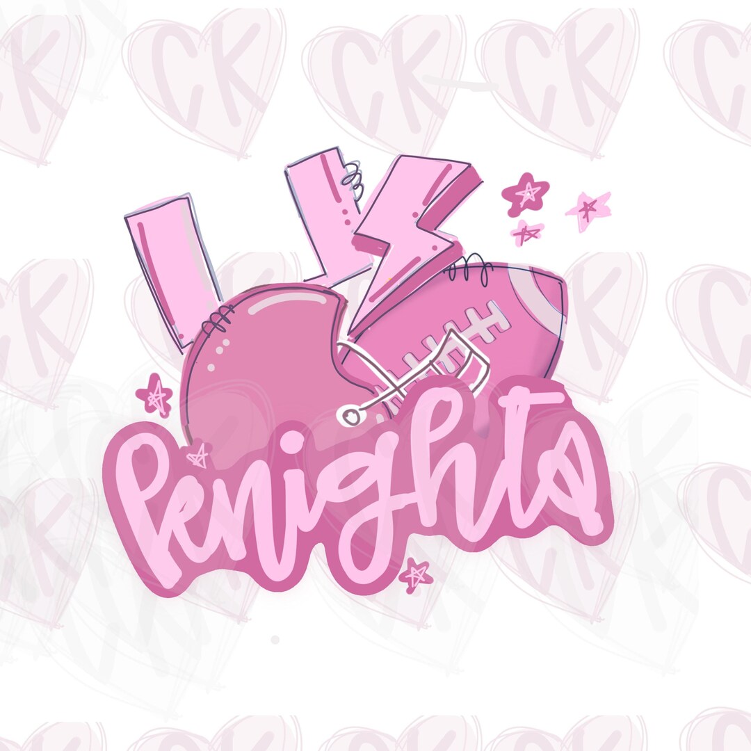 Knights Football Team Pink Png Instant Digital Download Cute Bright ...