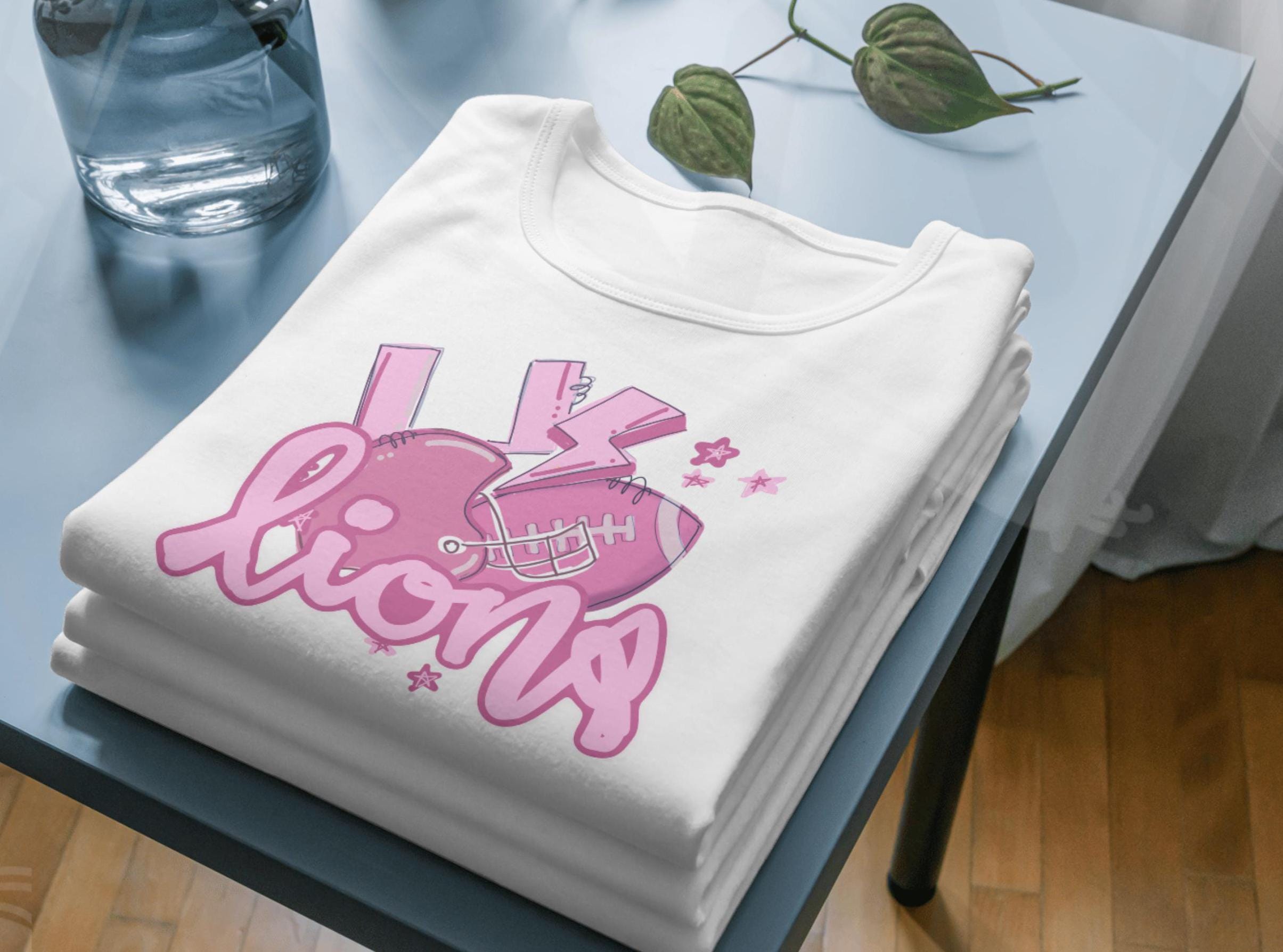 Lions Football Team Pink Png Instant Digital Download Cute Bright ...