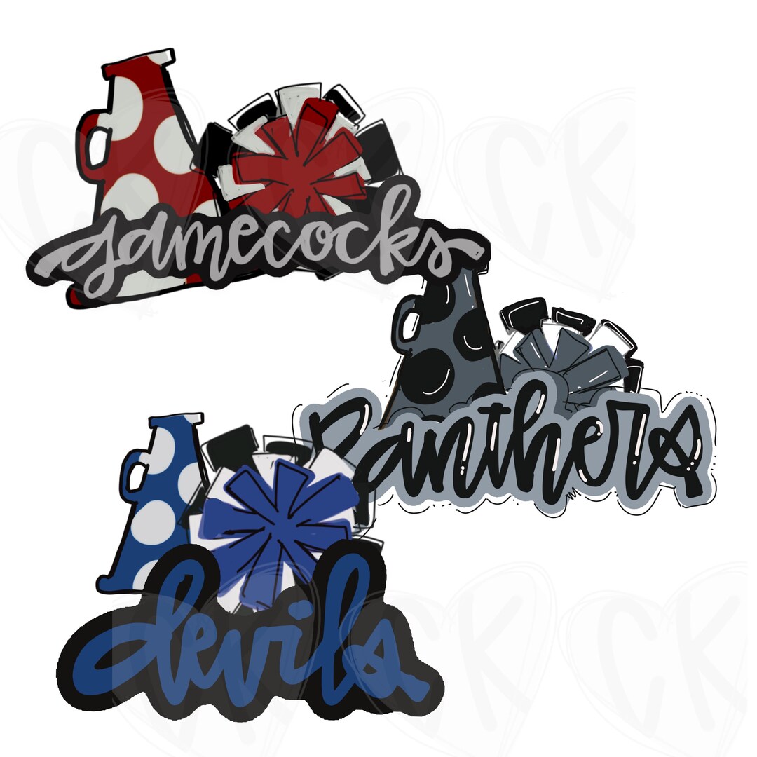 CUSTOM School Color and Word Mascot Digital File Png Clipart Team ...