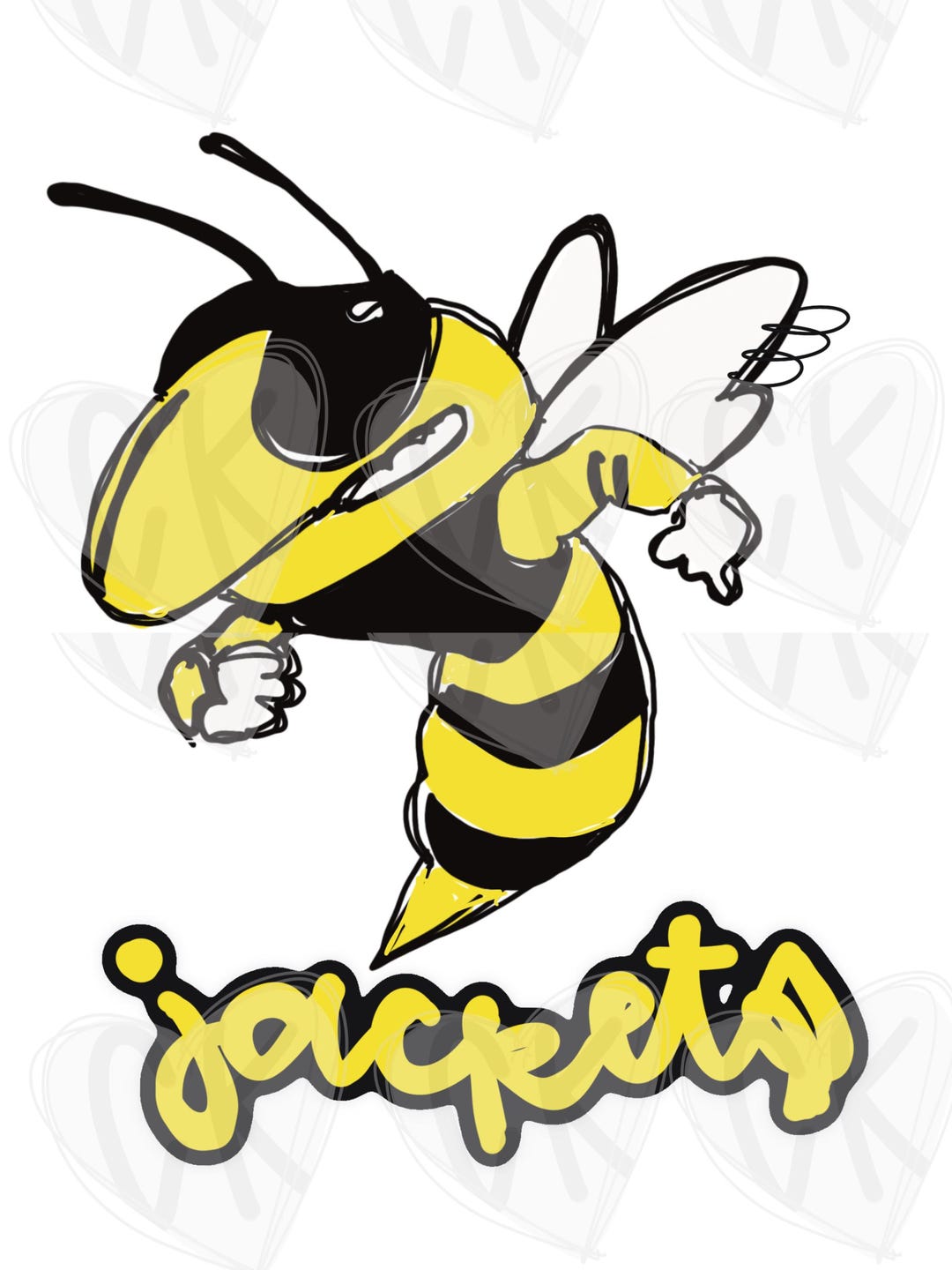 Yellowjackets Team Spirit Football Cheer State College Dtg Png Instant ...