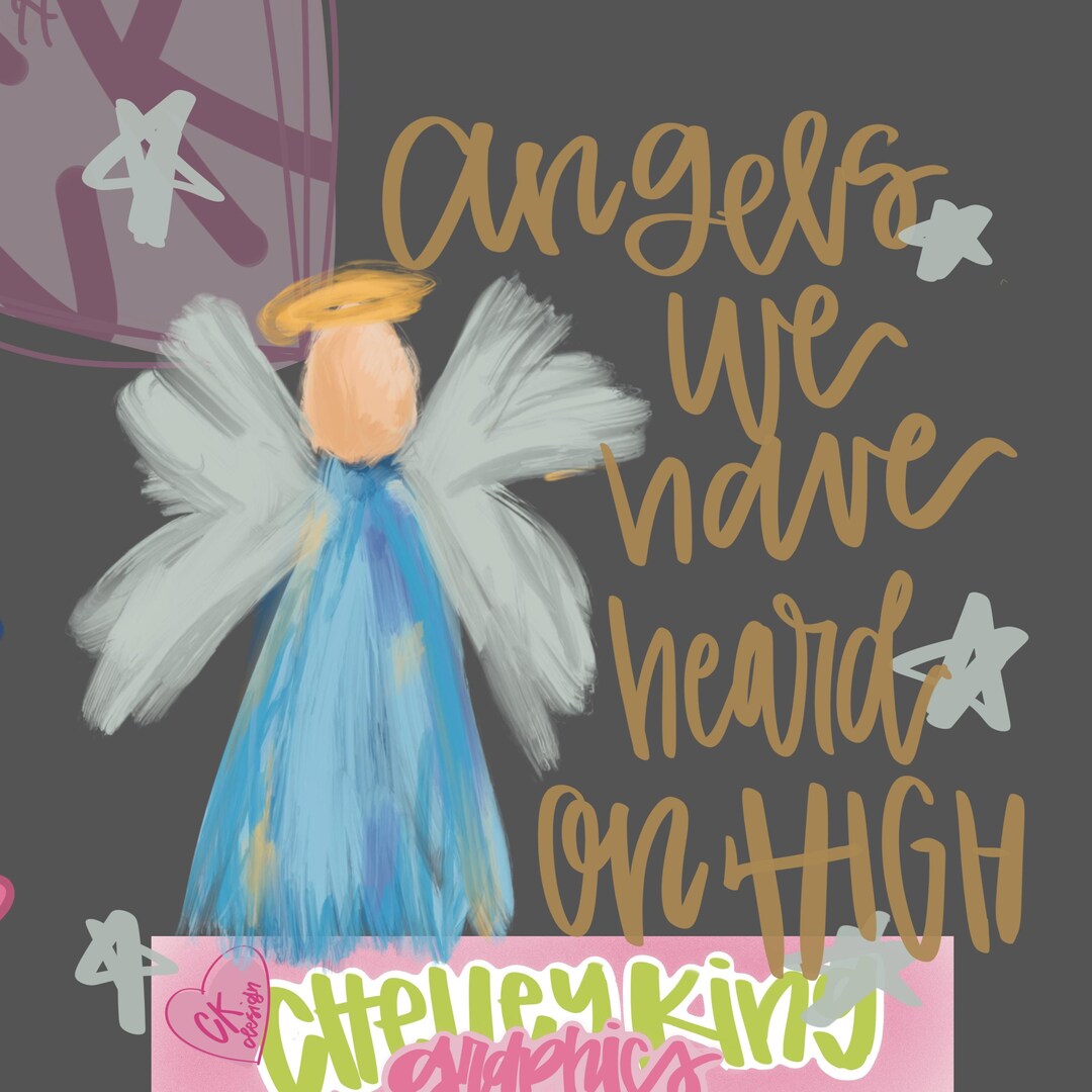 Angels We Have Heard on High Christmas Angel Holiday Abstract Dtg Png ...