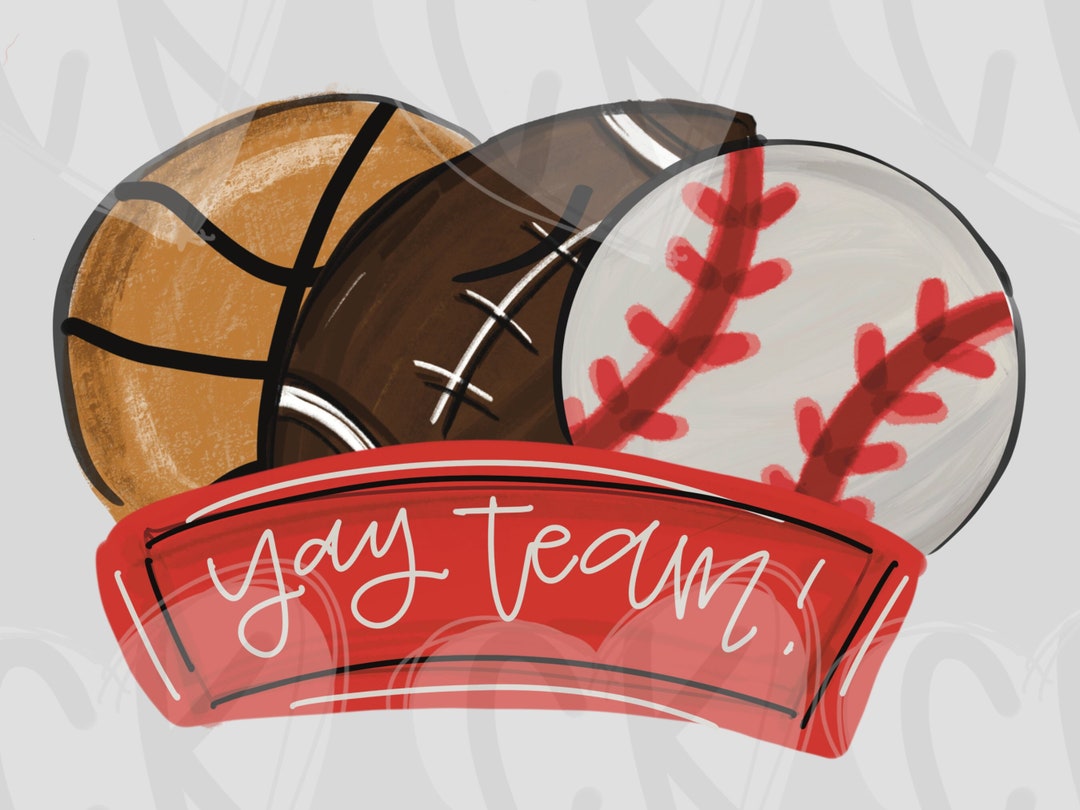 Yay Team Football Team Spirit Cheer Red White School Png Instant ...