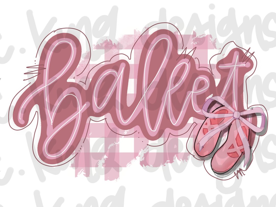 Ballet Calligraphy Png Instant Digital Download Cute Bright Clipart ...