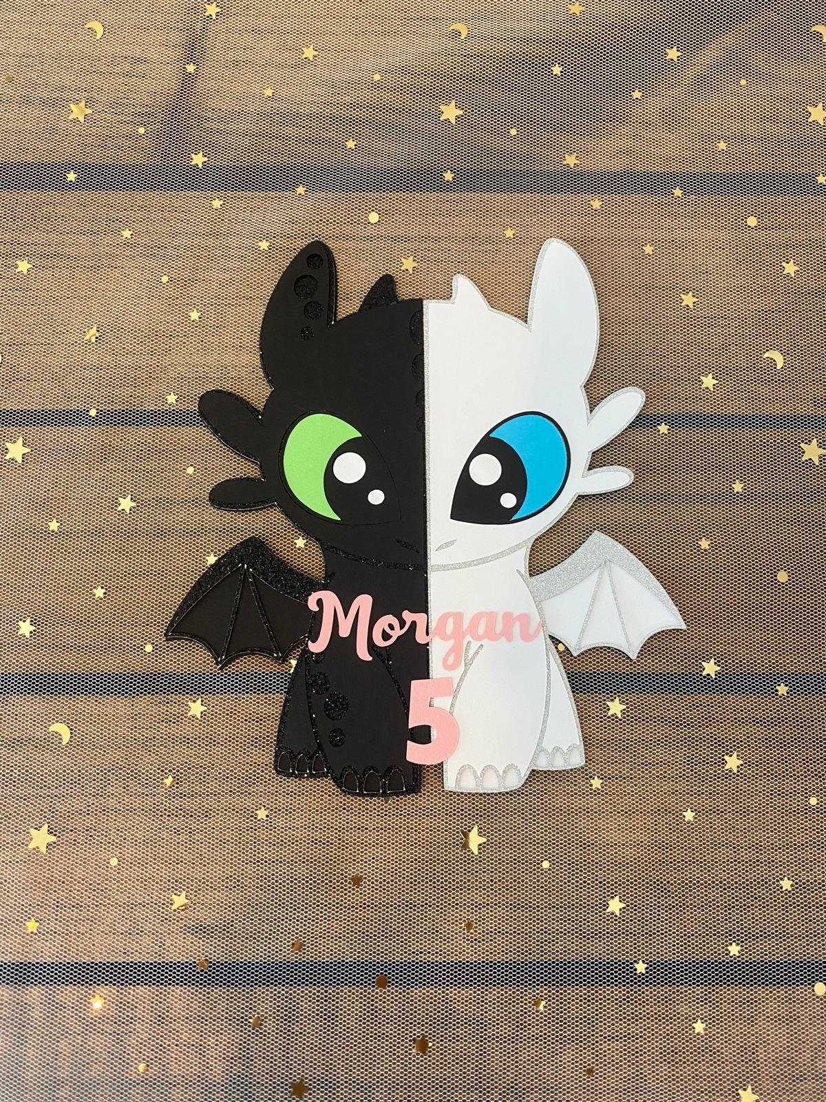Toothless & Light Fury How to Train Your Dragon Night Fury Customizable ...