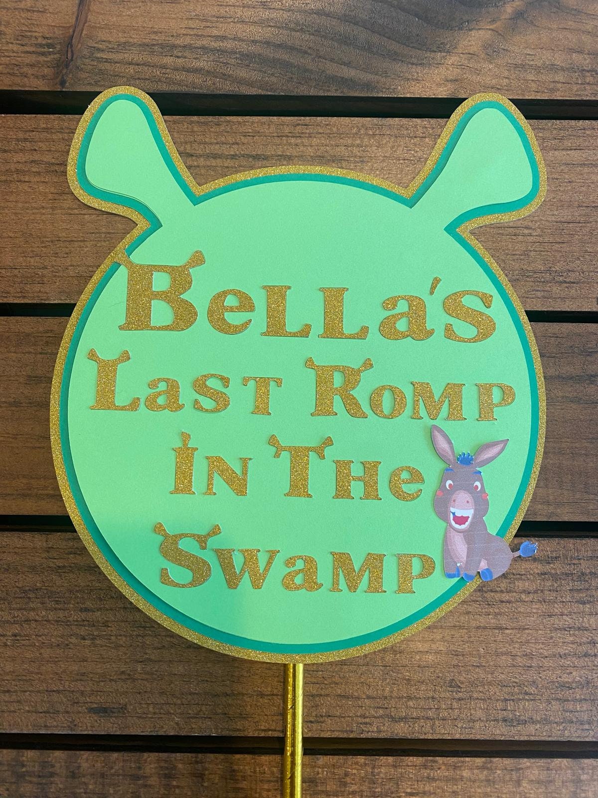 Shrek Bachelorette Party Decor Cake Topper Decoration Last Romp in the ...