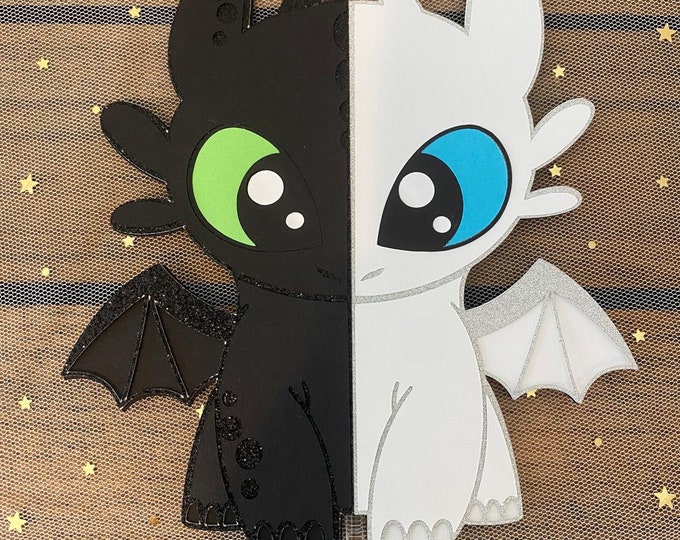 Toothless & Light Fury How to Train Your Dragon Night Fury Customizable ...