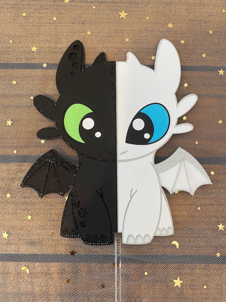 Toothless & Light Fury How to Train Your Dragon Night Fury Customizable ...