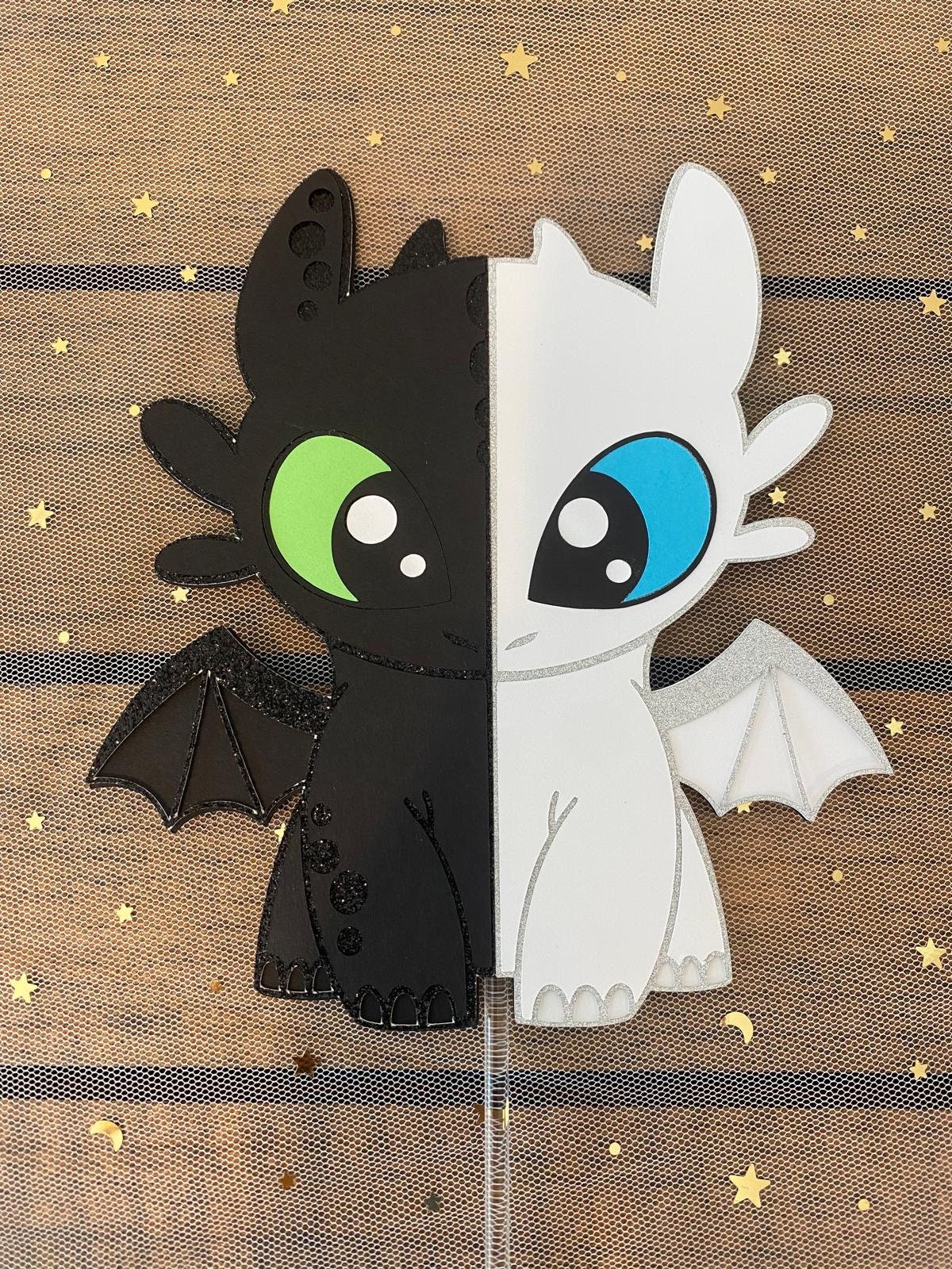 Toothless & Light Fury How to Train Your Dragon Night Fury Customizable ...