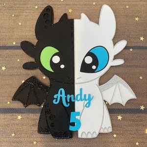 Toothless & Light Fury How to Train Your Dragon Night Fury Customizable ...