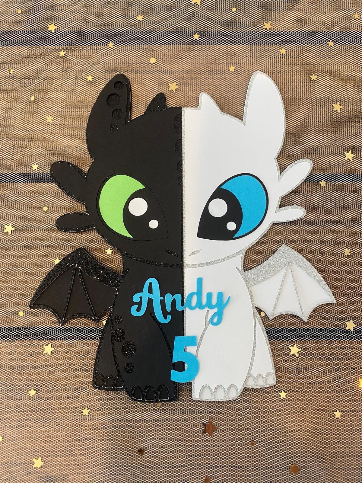 Toothless & Light Fury How to Train Your Dragon Night Fury Customizable ...