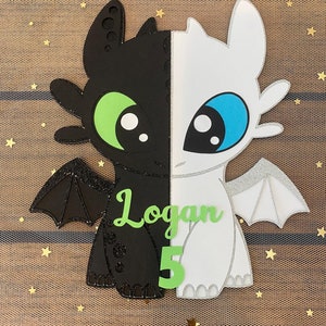 Toothless & Light Fury How to Train Your Dragon Night Fury Customizable ...